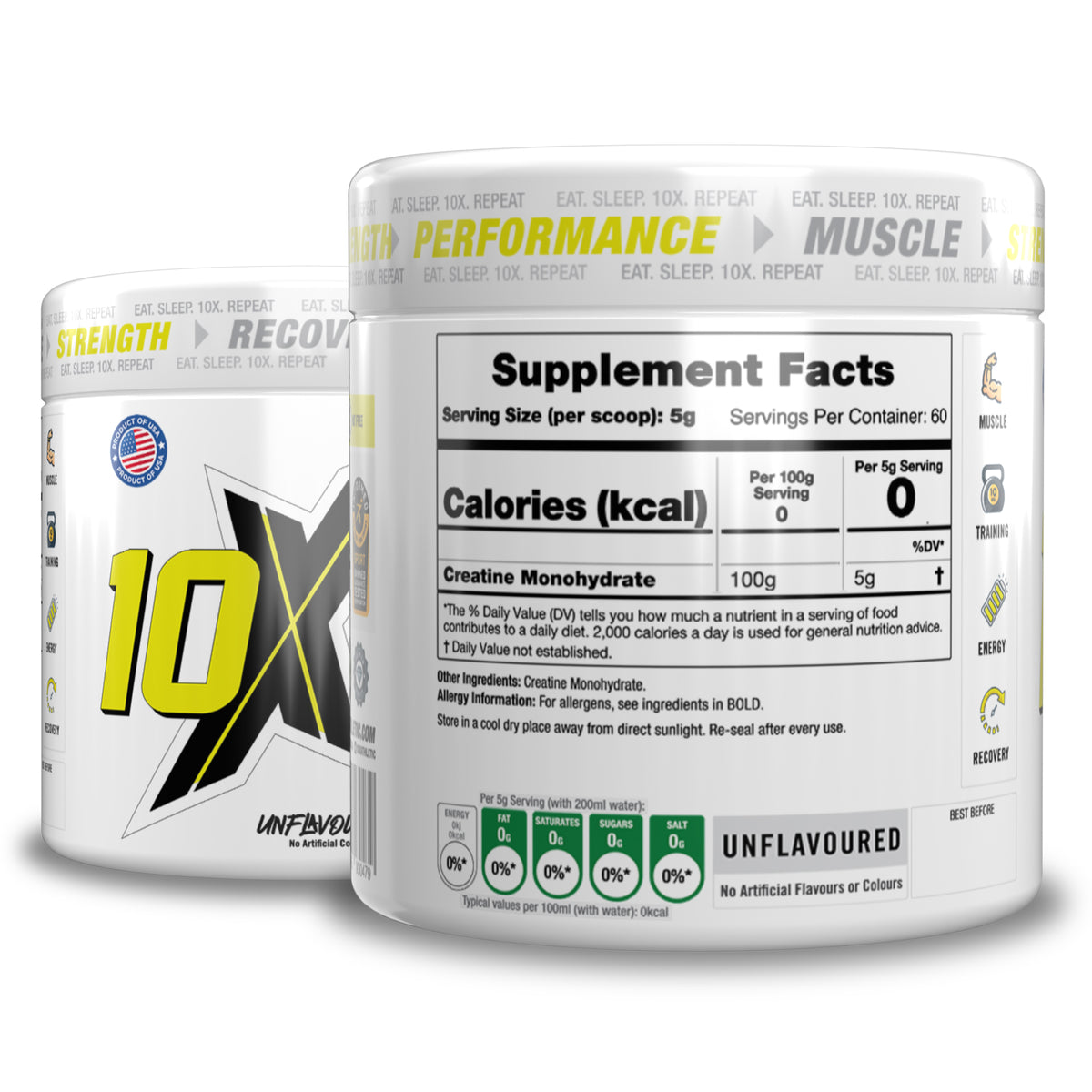 10X Cre - Micronised Creatine Monohydrate | 10X Athletic - Eat. Sleep ...